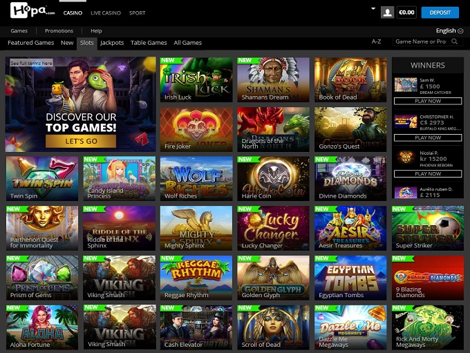 Hopa Online Casino Review