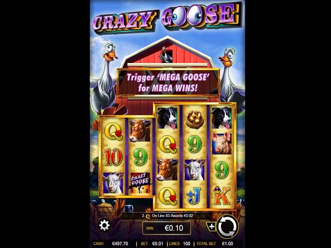 Play Crazy Goose Video Slot from Ainsworth for Free