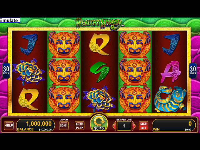 Play Wealthy Monkey Video Slot from Konami for Free
