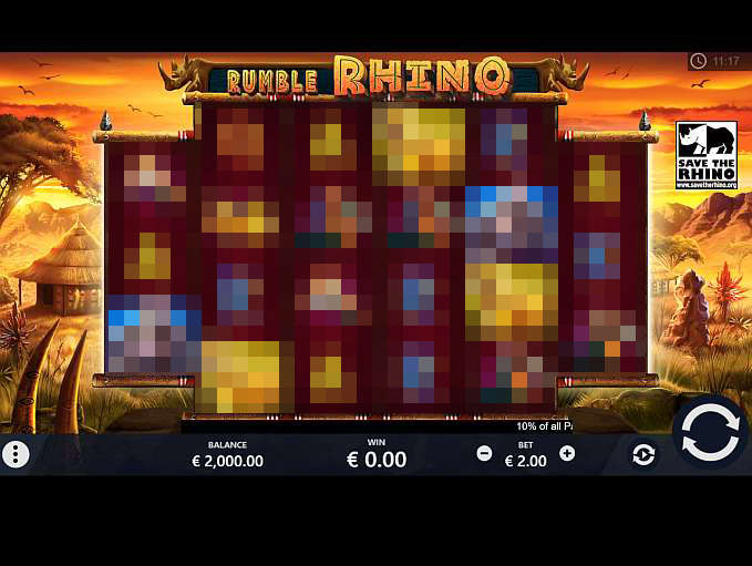 Play Rumble Rhino Video Slot from Wizard Games for Free