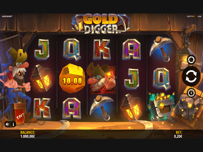 Play Gold Digger Video Slot from iSoftBet for Free