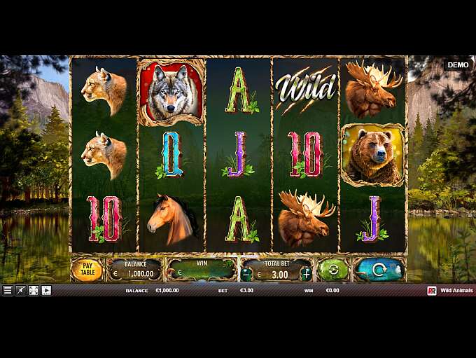 Play Wild Animals Video Slot from Red Rake Gaming for Free