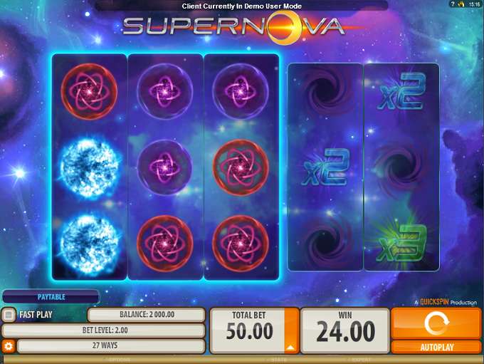 Play Supernova Video Slot from Quickspin for Free