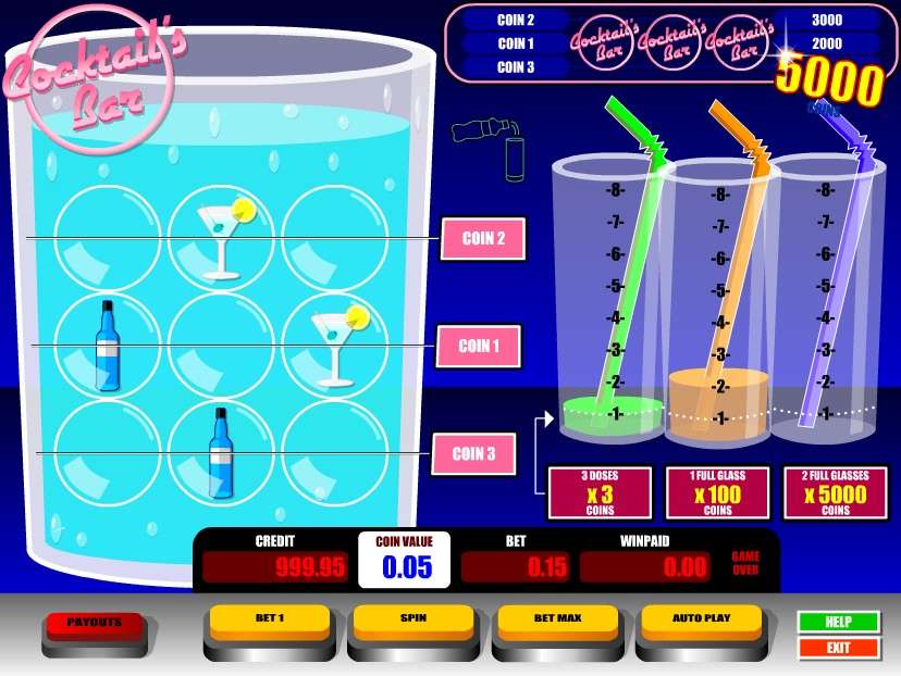 Play Cocktail's Bar Video Slot from B3W for Free