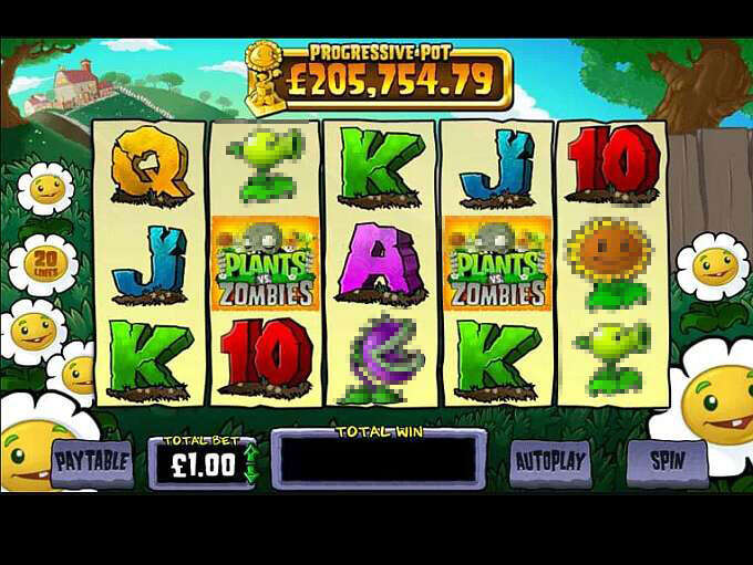 Play Plants vs Zombies Video Slot from Blueprint Gaming for Free