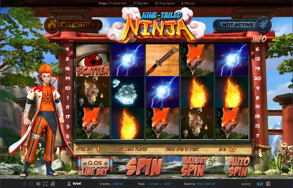 Play Nine-Tailed Ninja Video Slot from Gameplay Interactive for Free