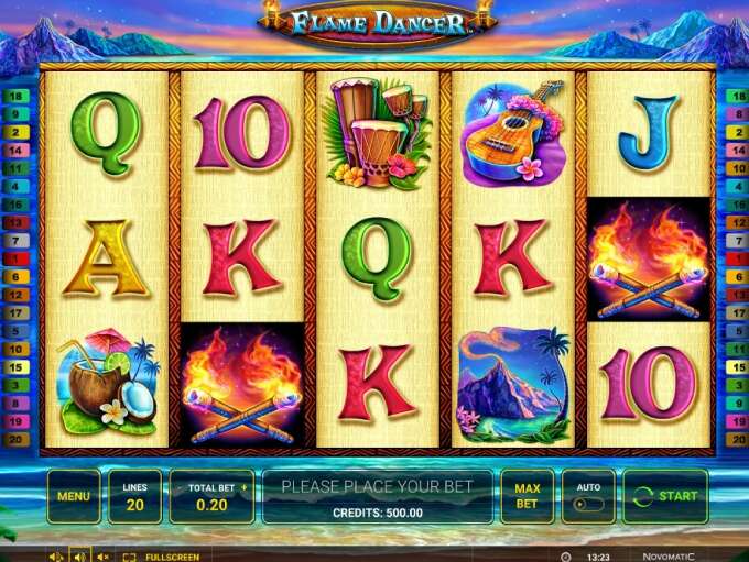 Play Flame Dancer Video Slot from Novomatic for Free