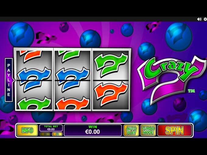 Play Crazy 7 Slot Video Slot from Playtech for Free